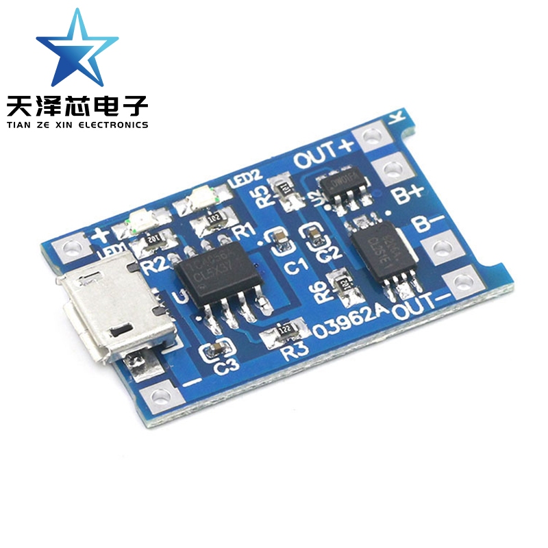 TP4056 TC4056 Micro USB 5V 1A 18650 Lithium Battery Charger Module ...