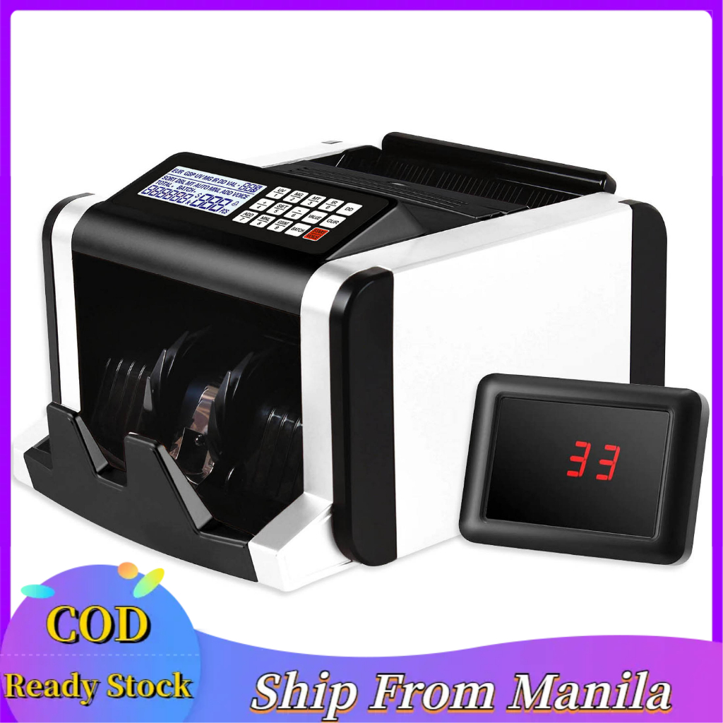 Automatic Money Counter Cash Bill Counting Statistical Amount with LED ...