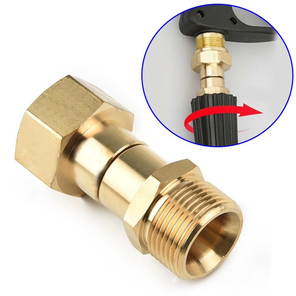 High Pressure Washer Swivel Joint Connector Hose Fitting M22 14mm Anti ...