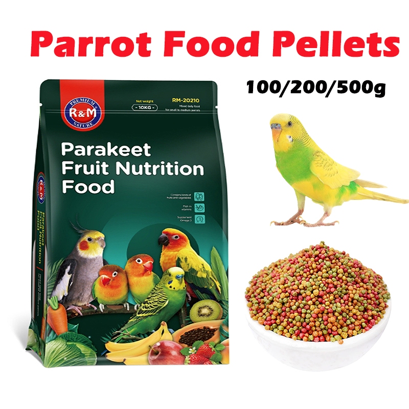Parrot food pellets Parakeet fruit nutrition food for budgie lovebird ...
