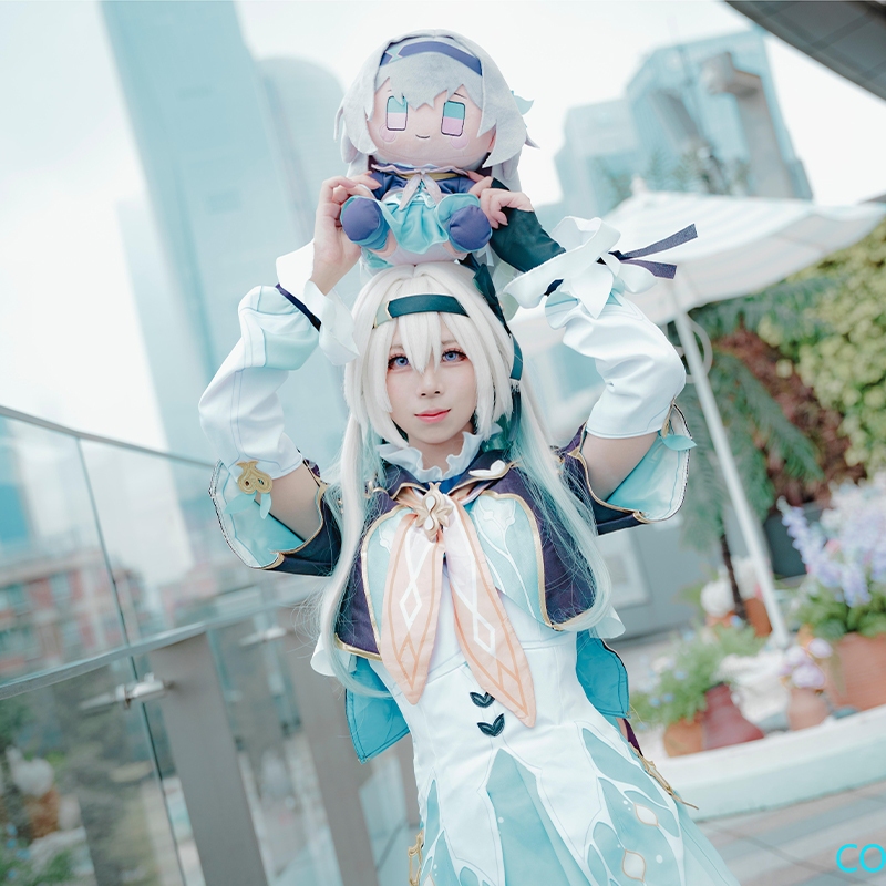 Anime Game Honkai: Star Rail Firefly Kawaii Cosplay 30cm Sitting Plush ...