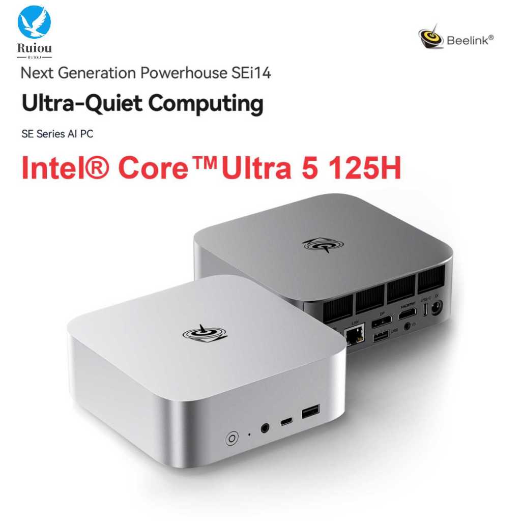 New Beelink SEi14 AI MINI PC Intel Core Ultra 5 125H MINI PC DDR5 32GB ...