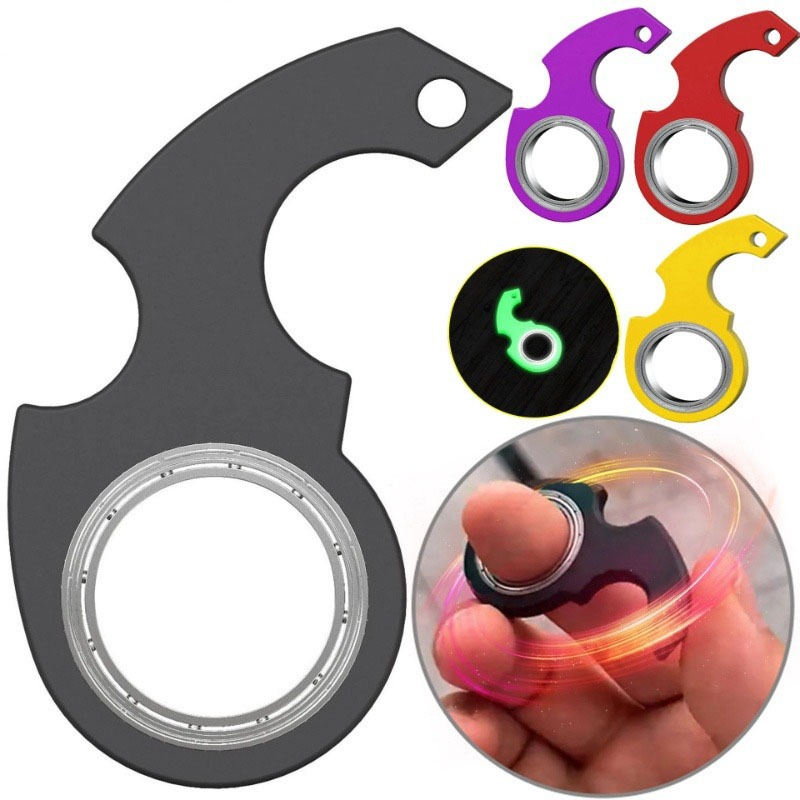 Relieves Stress Finger Spinner Keychain Hand Spinner Anti-Anxiety Toy ...