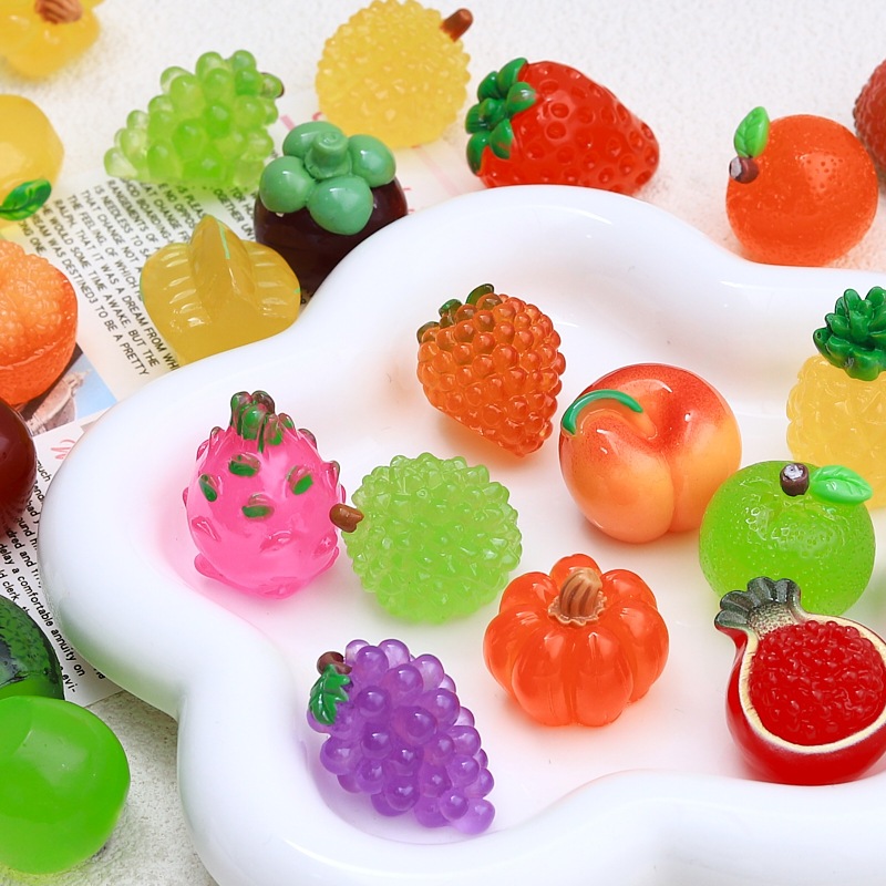 simulation fruit miniature desktop ornaments children's toys resin ...