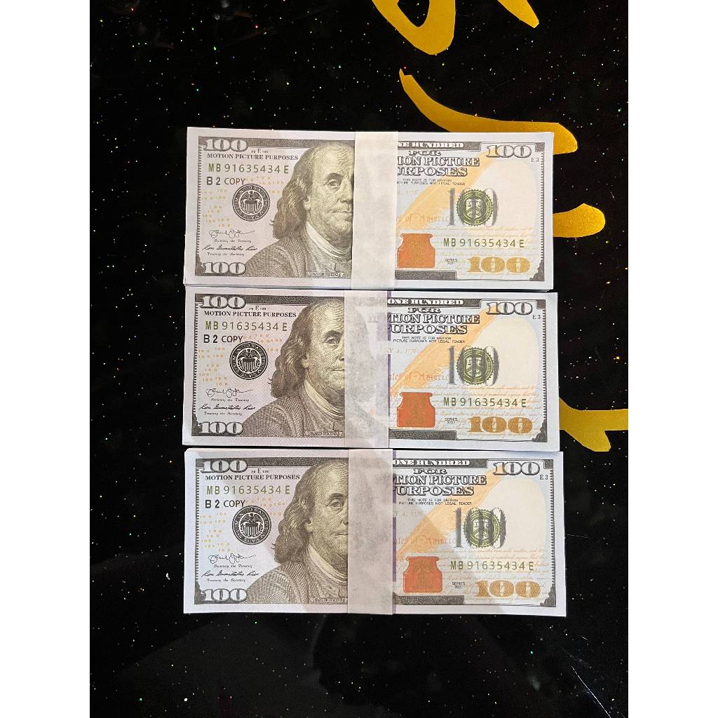 100Pcs Prop Money Full Print Stack for Movie TV Video Novelty and ...