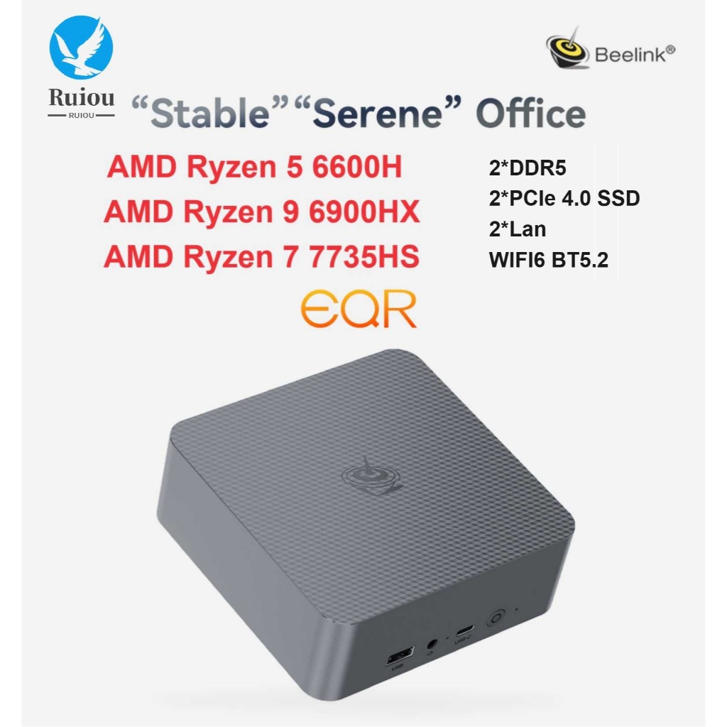 Beelink EQR6 MINI PC AMD Ryzen 5 6600H/Ryzen 9 6900HX/Ryzen 7 7735HS ...