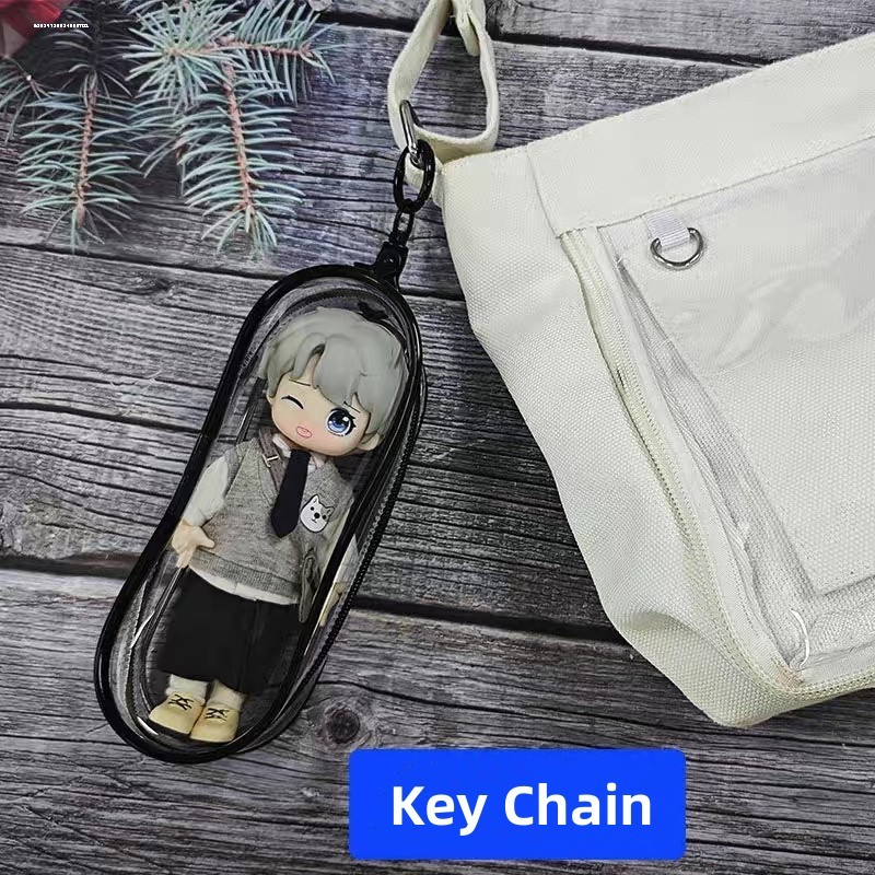 BDPH Swank Mini Anime Doll Display Bag Transparent Coin Purse Key Chain ...