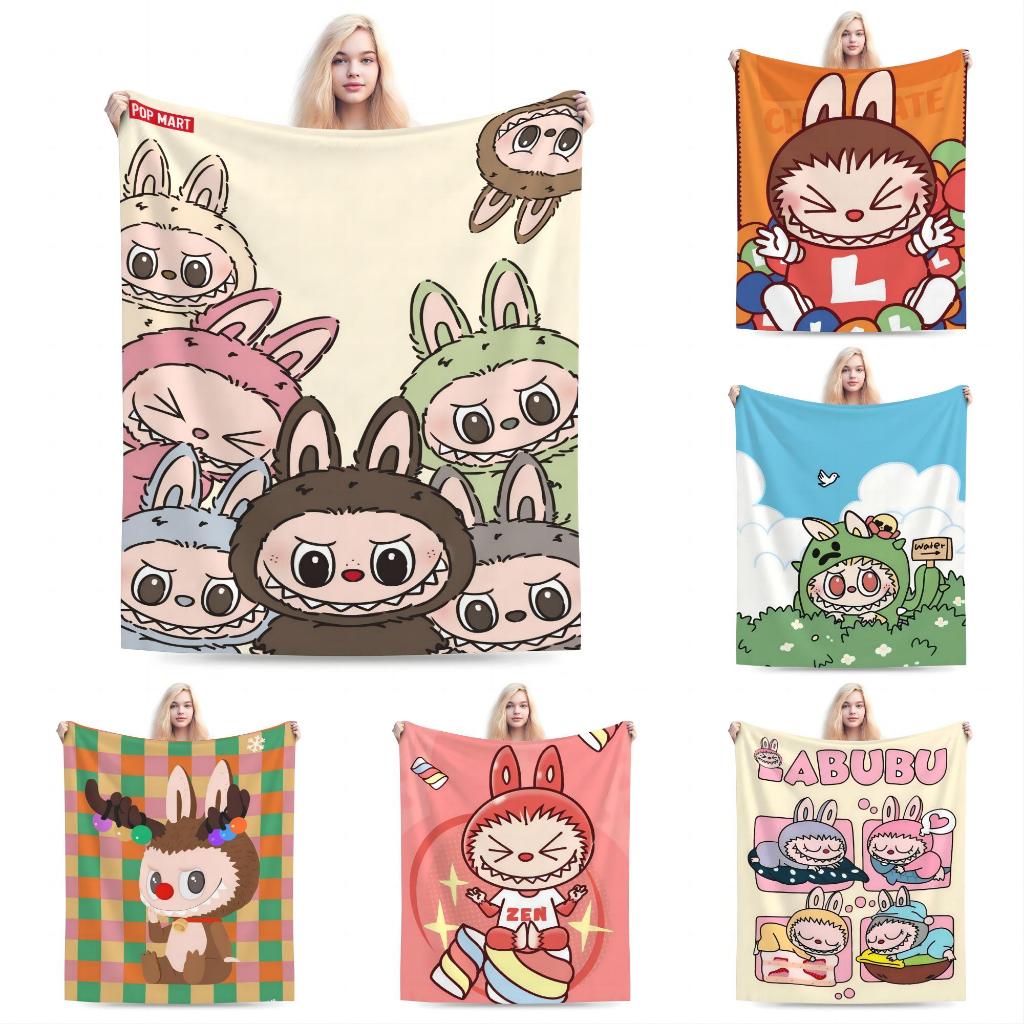 POP MART Labubu Ultra Soft Blanket Micro Fleece Flannel Warmth Throw ...