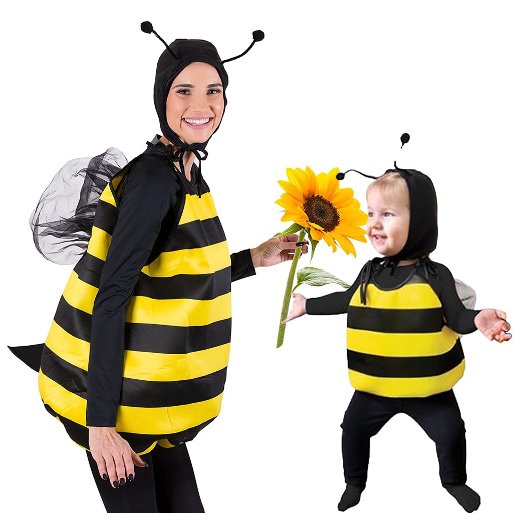 Halloween Bee Cosplay Costumes For Adult/Kids Cute Adjustable Striped ...