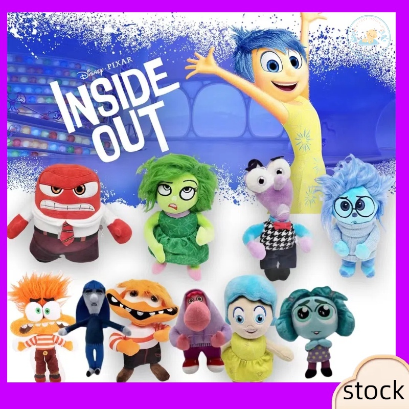 Inside Out 2 Plush Cartoon Animation Doll Brain Agent Team Emojis ...
