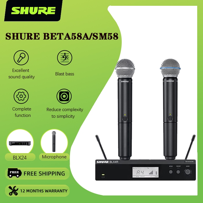 Shure BLX24 BETA58A/BLX24 SM58 Wireless Dynamic Wheat One for One ...