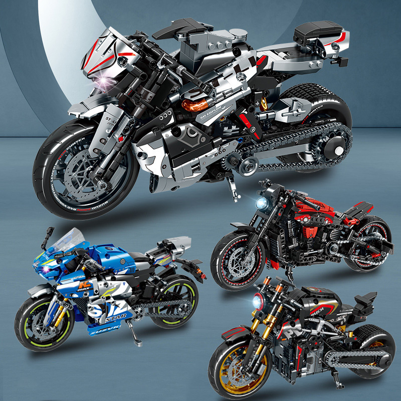 800+ Piece Bricks Motorcycle Racing Car Technical City Model Building ...