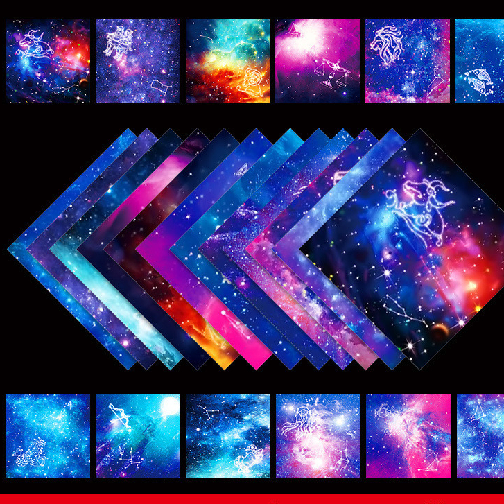 50pcs/set DIY Origami Stars Paper Outer Space Sky Folding Origami Art ...