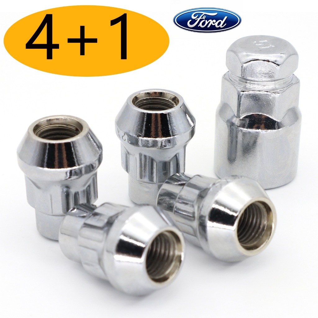 For Ford Ranger Fiesta 1999-2023 4X M12x1.5 Silver Car Locking Wheel ...