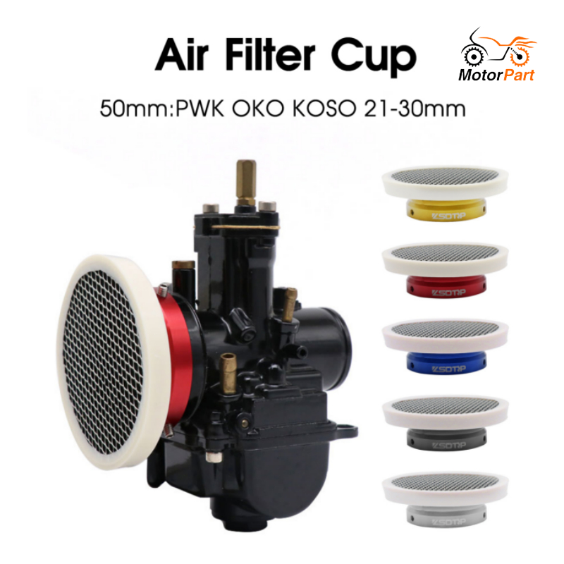 50/55mm Air Filter Cup with net Carburetor Air Funnel for PWK OKO KOSO ...