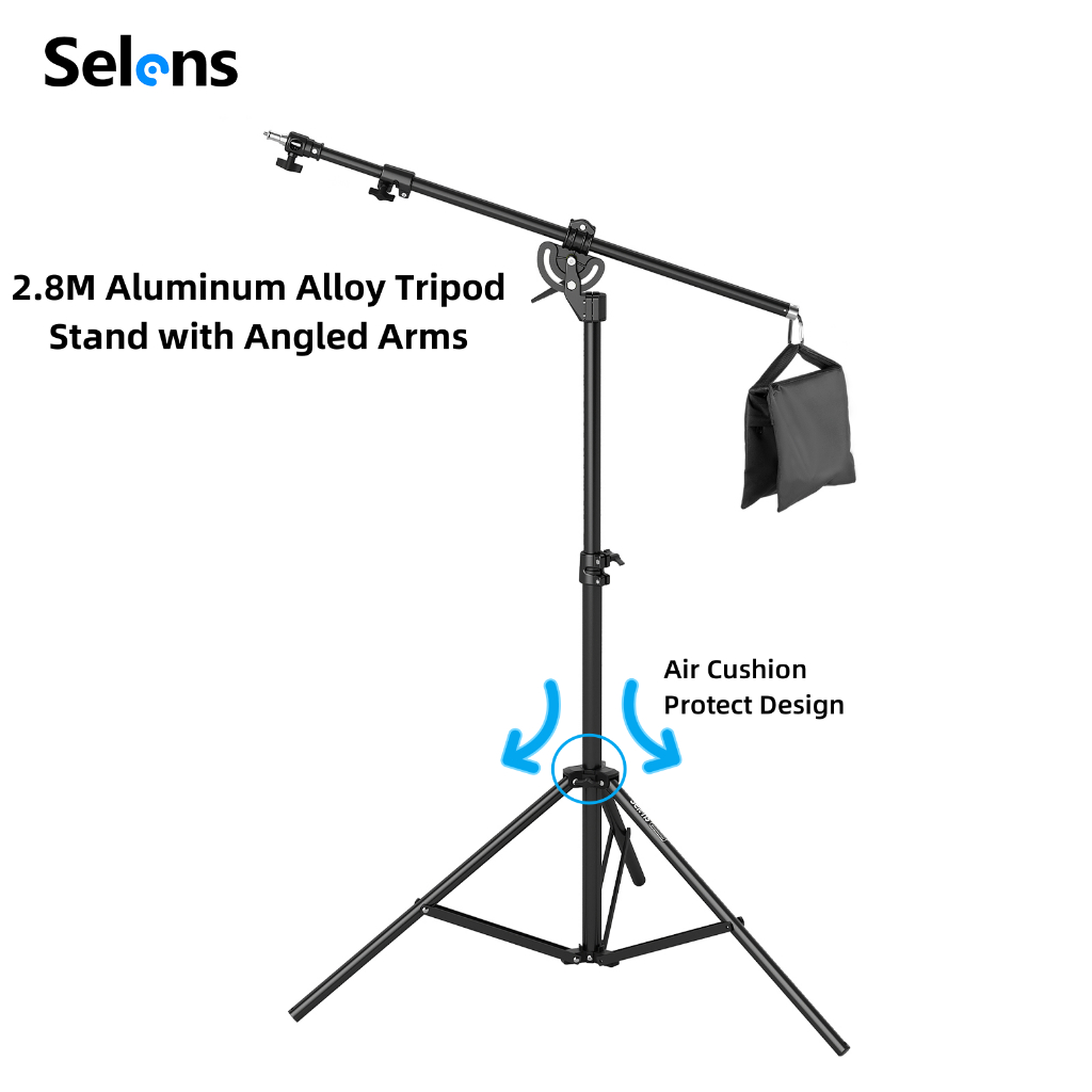 Selens Photography Heavy Duty Light Stand with Angled Arms Aluminum ...