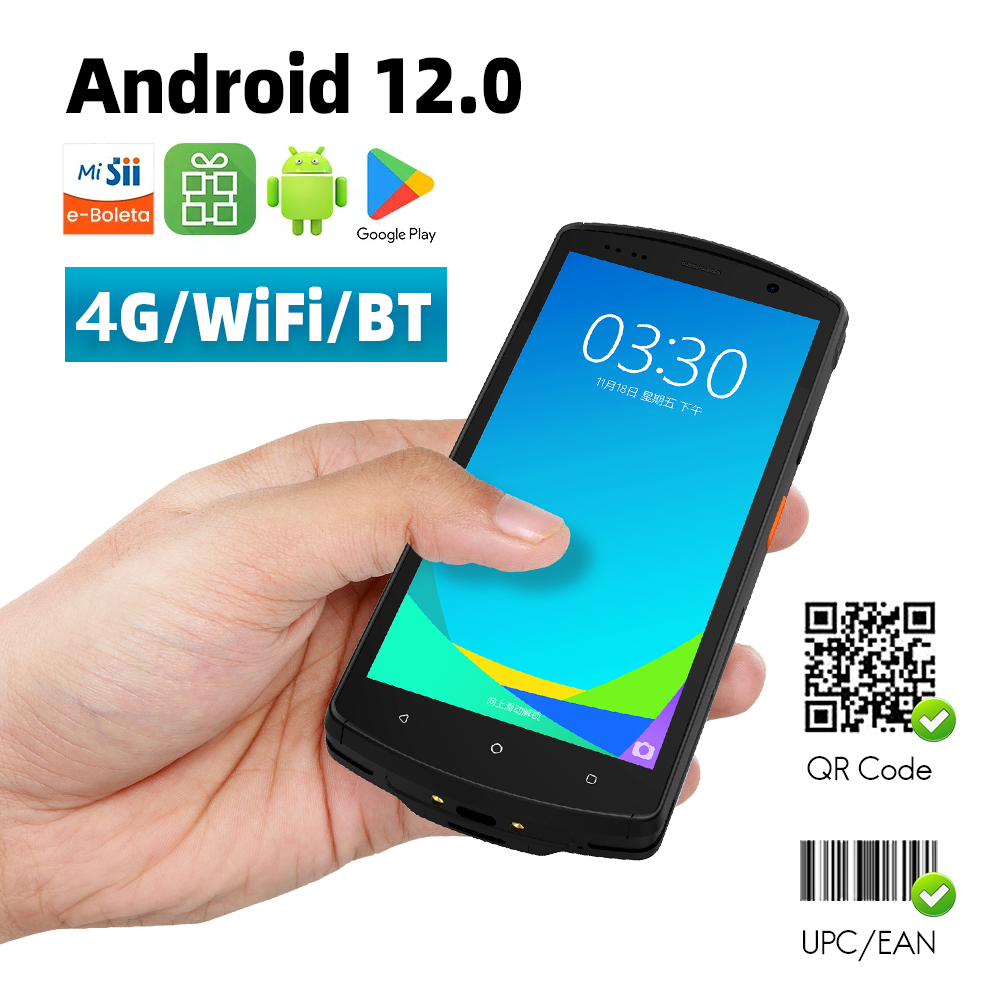 KP18 Android 12.0 OS PDA Bar Code Laser Scanner with Handheld PDA QR ...