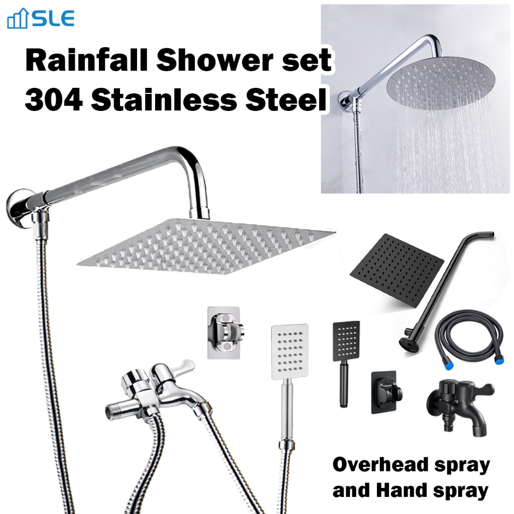 8inch Square/round Rain Shower 304 Stainless Steel with handheld ...