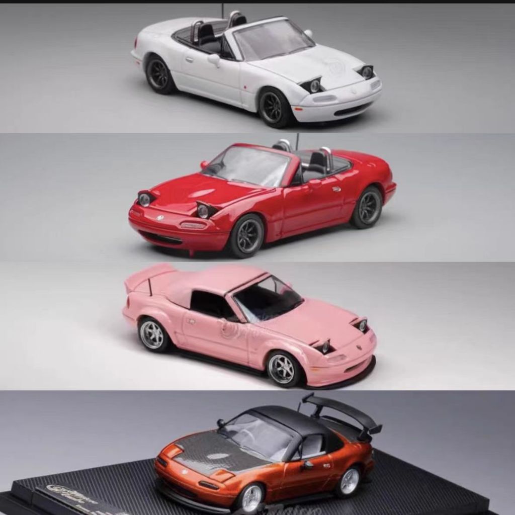 Micro Turbo Mazda MX5 MT 1: 64 Rocket Rabbit RB NA Pink Alloy Car Model ...