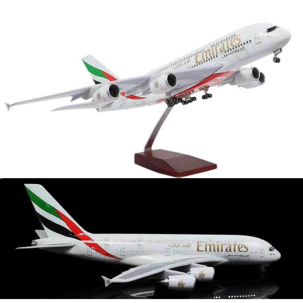 1:160 Scale 45cm Resin Emirates A380 Airplane Model Airbus A380 with ...
