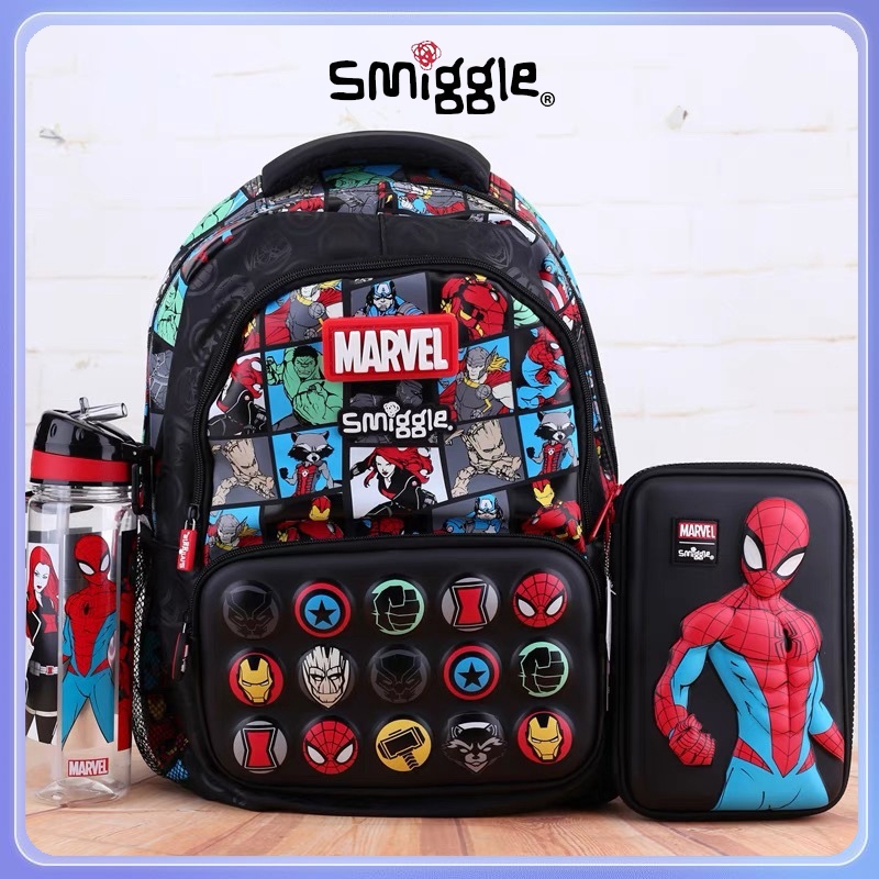 Smiggle MARVEL Classic Backpack Boys Backpack for primary Children Bag ...