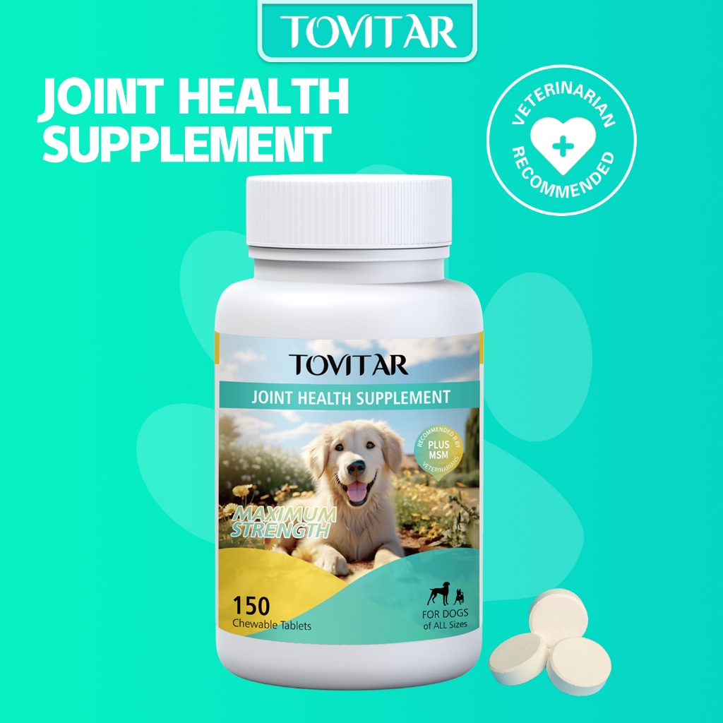 TOVITAR hip and Joint Chewable tablets for dogs and cats relieve joint ...