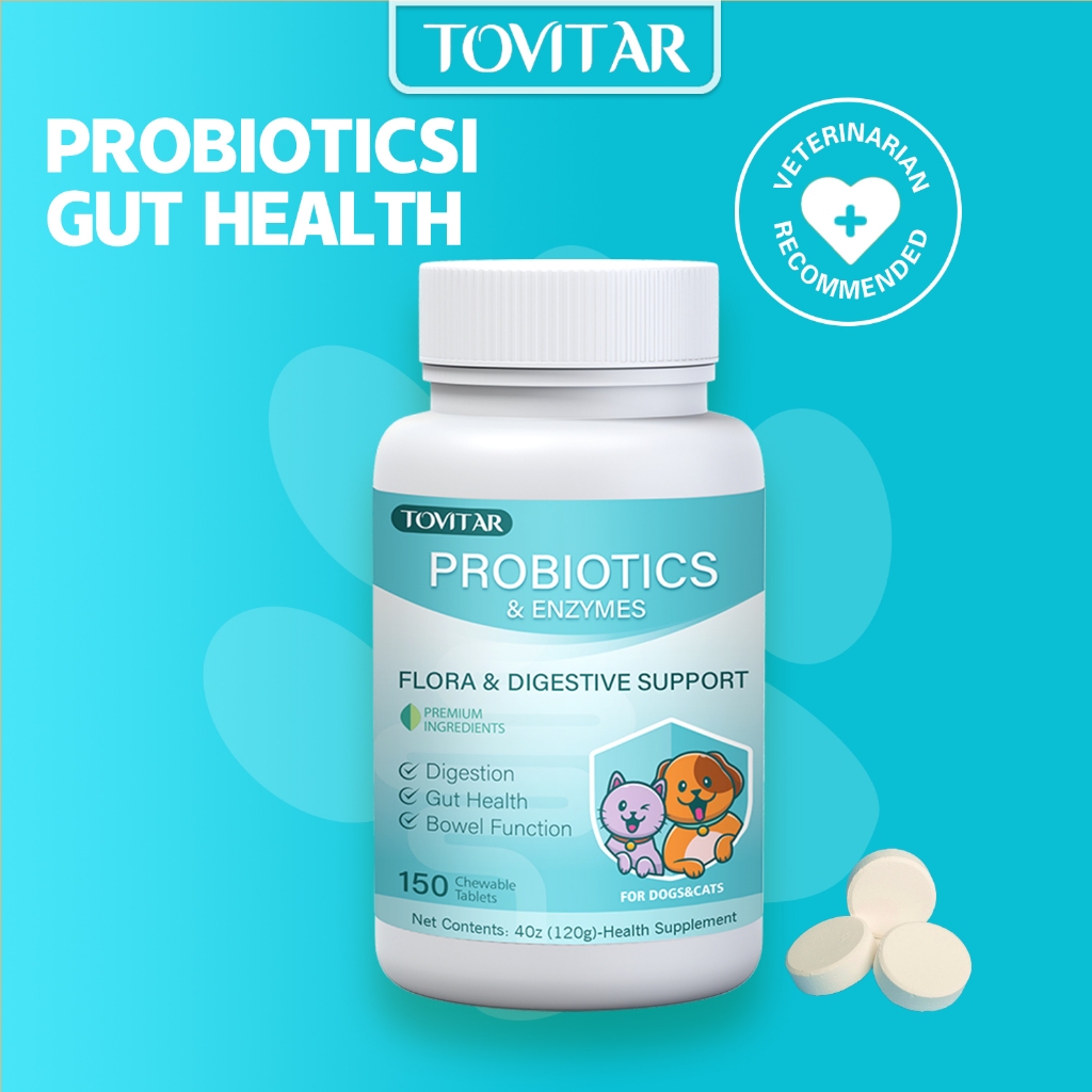 TOVITAR Probiotic supplements for cats and dogs regulate the stomach ...