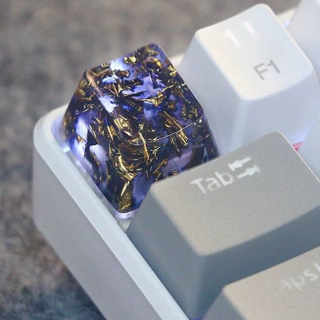 SA and OEM Profile Black Gold Time Resin Keycaps Light-transmitting ...