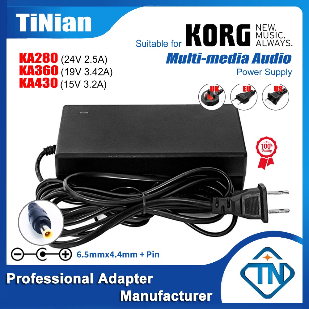 15V 19V 24V 2.5A 3.2A 3.42A 4A AC/DC Adapter KA280 KA360 KA430 for KORG ...