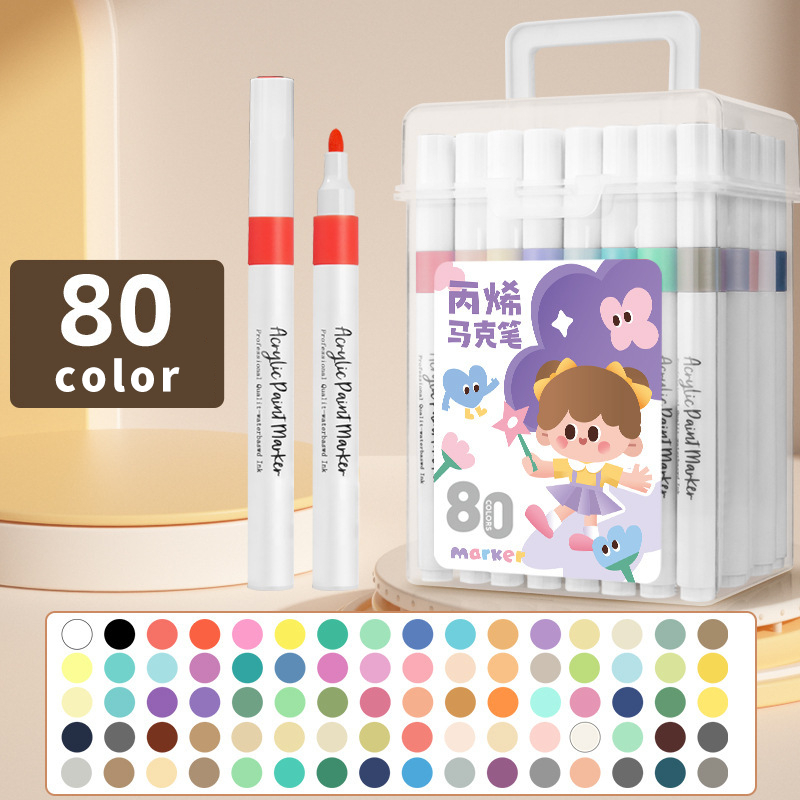 COD Acrylic Markers Colored Pen Color Pen Coloring Set Highlighter Pen ...