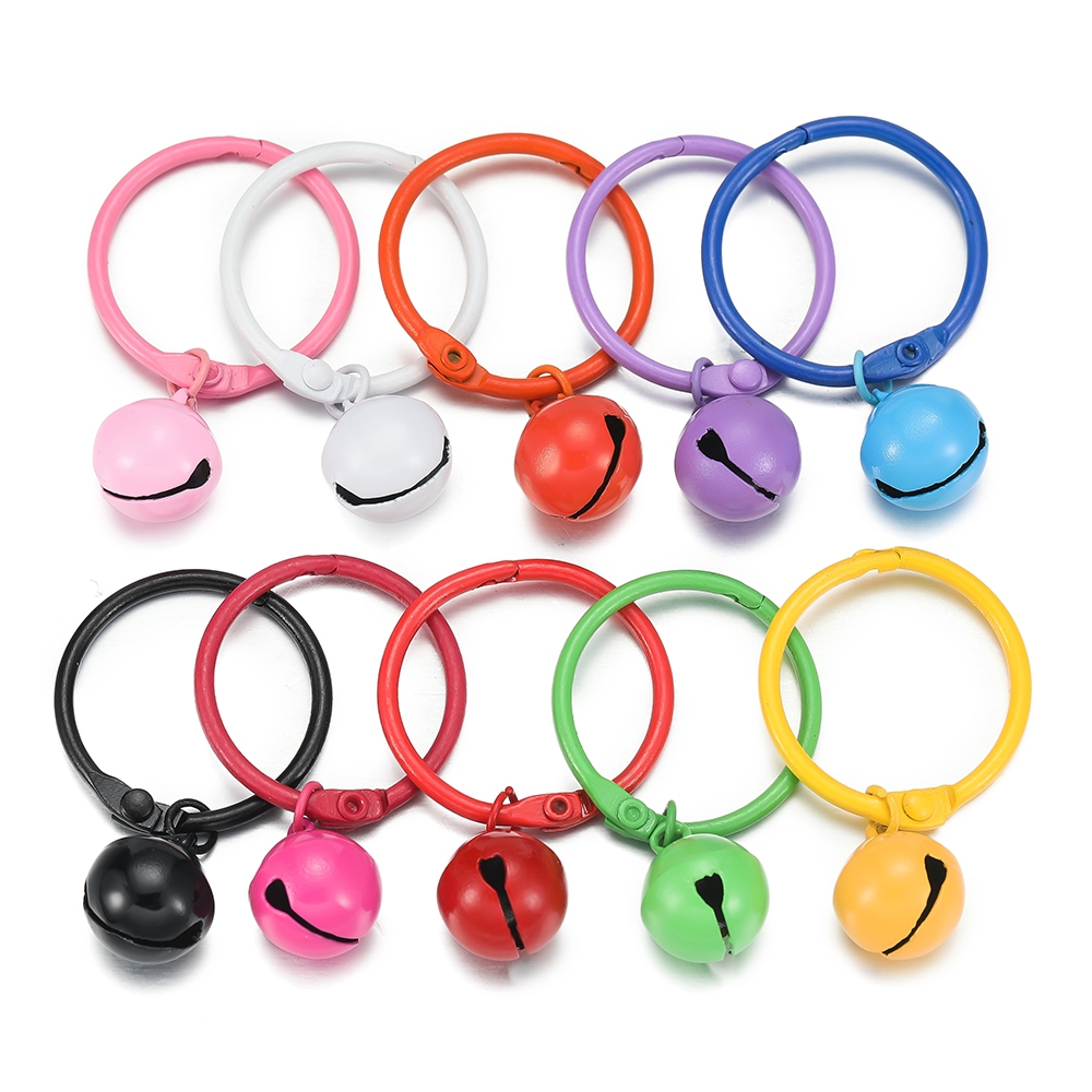 St. kunkka 2Pcs Simple Fashion Colorful Bell Keychain DIY Jewelry ...