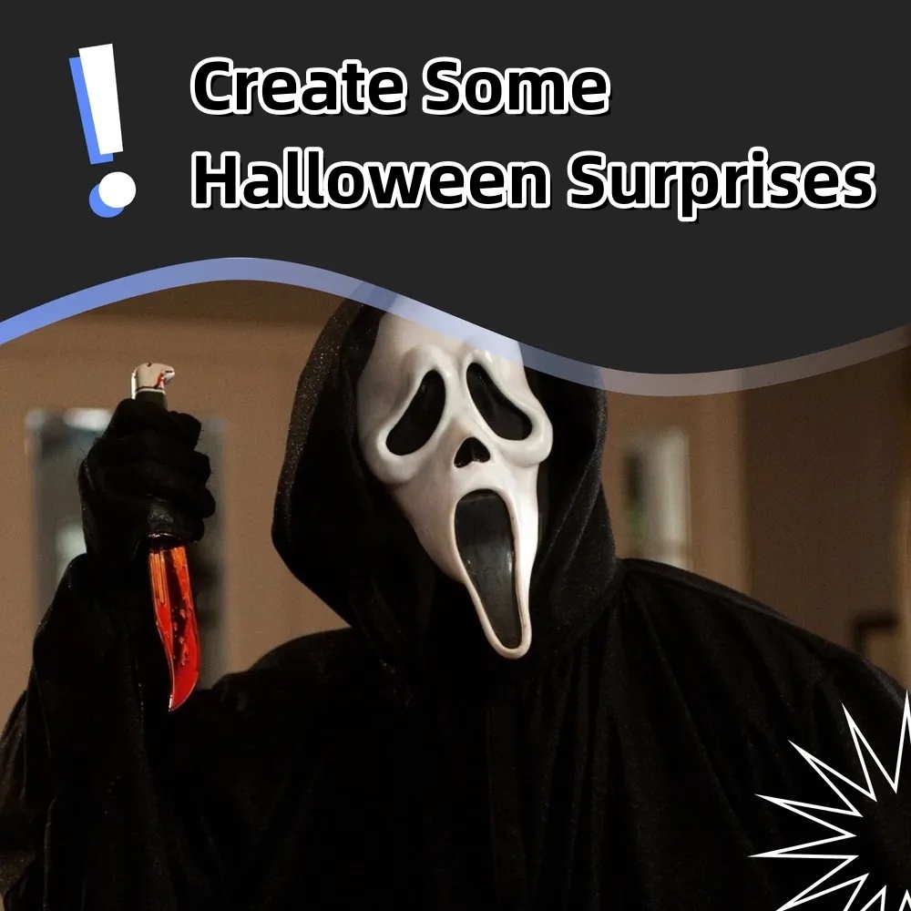 ready Stock】halloween Ghost Festival Props Ghost Scream Mask Party ...