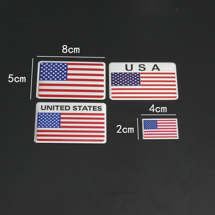 Metal American Flag Car Sticker Three-Dimensional Three-Dimensional USA ...