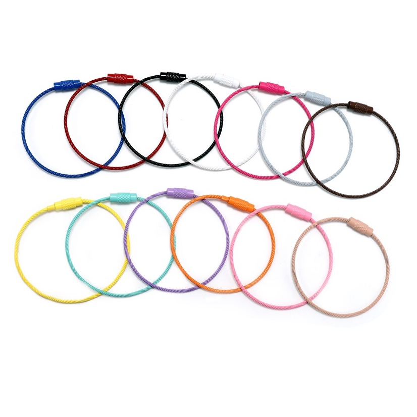St.kunkka 2-5Pcs Colorful Iron Key Ring 50mm Iron Wire Coil Keychain ...