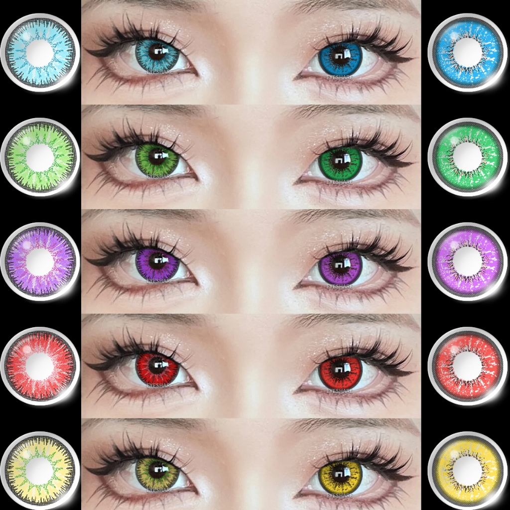 EYESHARE Cosplay Color Contacts Lenses 1Pair Colored Lens Halloween ...