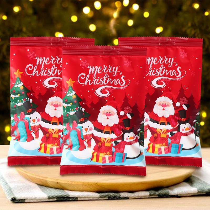 25/50PCS Christmas Chip Bag Gift Packaging For Potato Snack Candy Loot ...