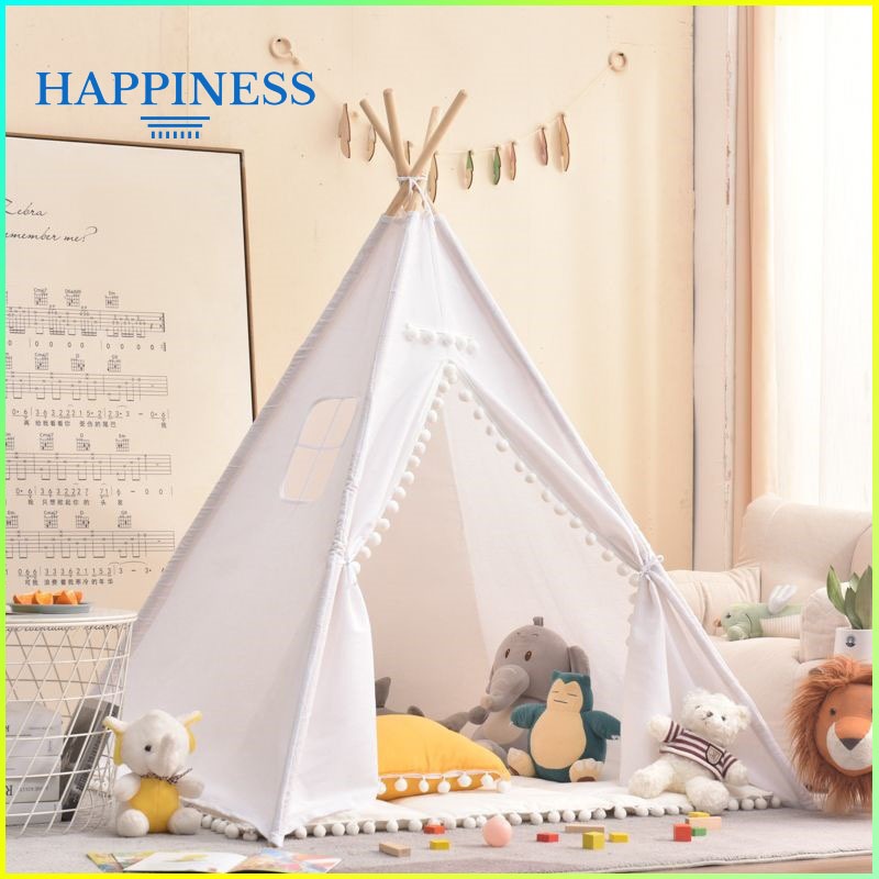 【COD】Teepee Tent for Kids Castle Play Tent Cotton Canvas Play Tent for ...