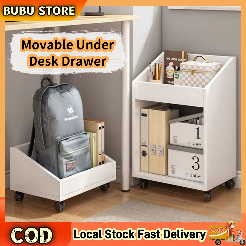 Under Desk Storage Cabinets with Universal Wheels Large Capacity Office ...