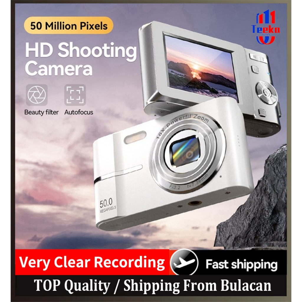 TEEKA 50MP Digital Camera Vintage 16X Digital Zoom Retro Digital Camera ...