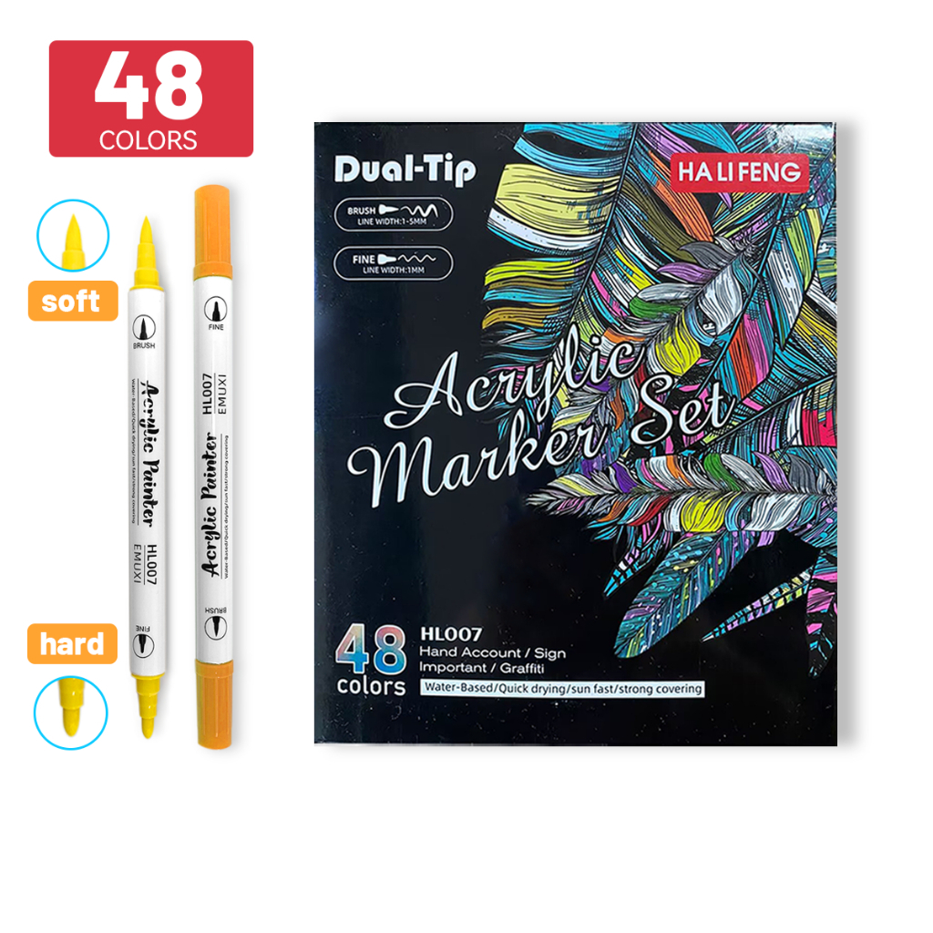 COD Dual Tip Acrylic Markers Colored Pen Color Pen Coloring Set ...