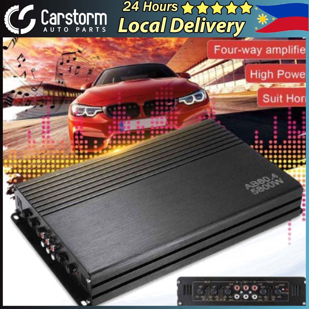 Carstorm 5800W 12V Car Four-way Amplifier High Power Car Amplifier HiFi ...