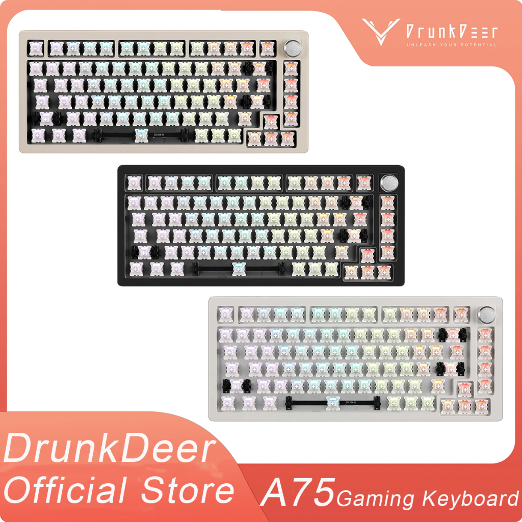 DrunkDeer A75 HE Rapid Trigger Mechanical Keyboard, Barebone TKL Gaming Keyboard Magnetic Switch ...