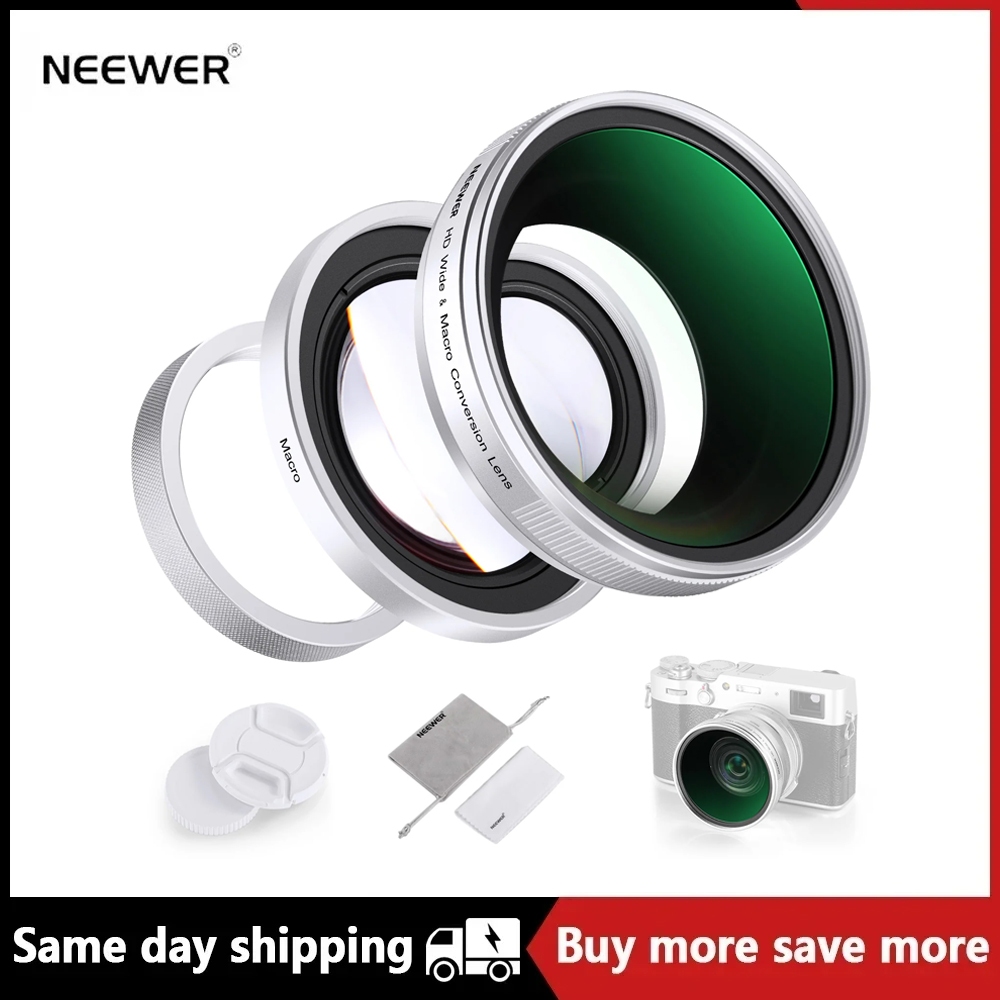 NEEWER LS-47 49mm 0.75x Wide Angle 1.4x Macro Additional Lens for ...