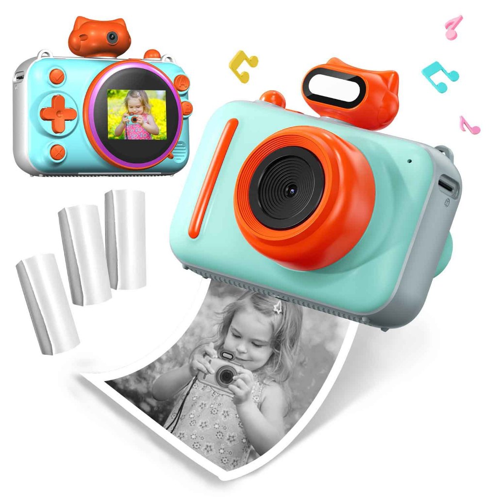 LBS K9 6MP Print Camera 1080P Dual Lens Instant Print Digital Kids ...