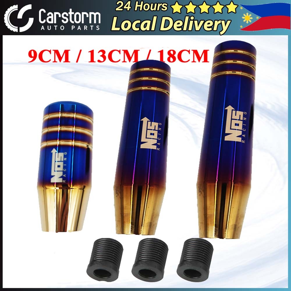 Carstorm UNIVERSAL BRIDE/NOS BURNT BLUE ALUMINIUM GEAR SHIFT KNOB ...