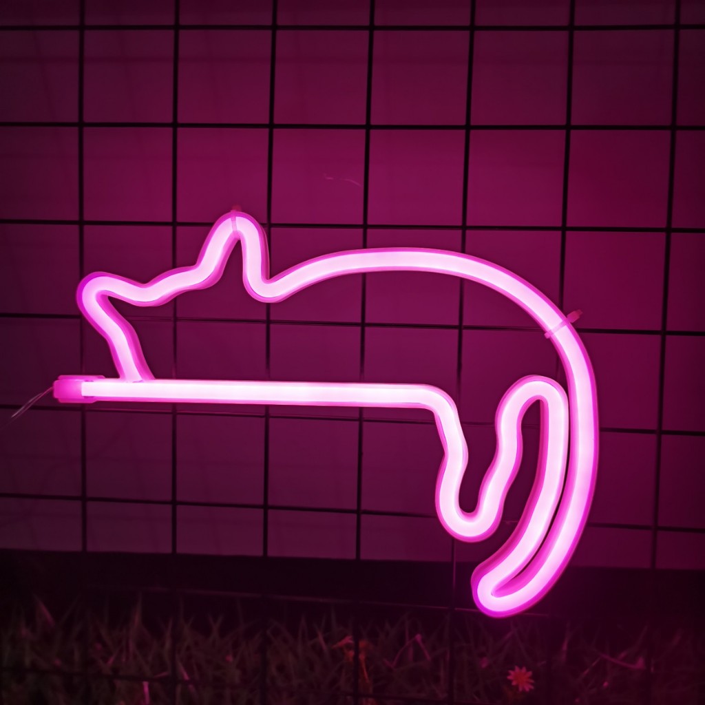New Style Cat Neon Light LED Interior Decoration Light Girls Bedroom ...