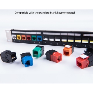 Linkwylan Ethernet RJ45 Cat5e Cat6 Cat6A Keystone Jacks Toolless Type ...