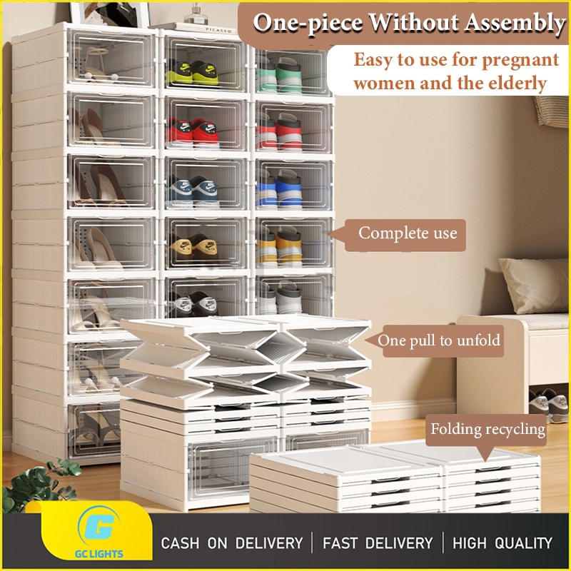 GC Installation-Free Foldable Shoe Rack Organizer Heavy Duty Stackable ...