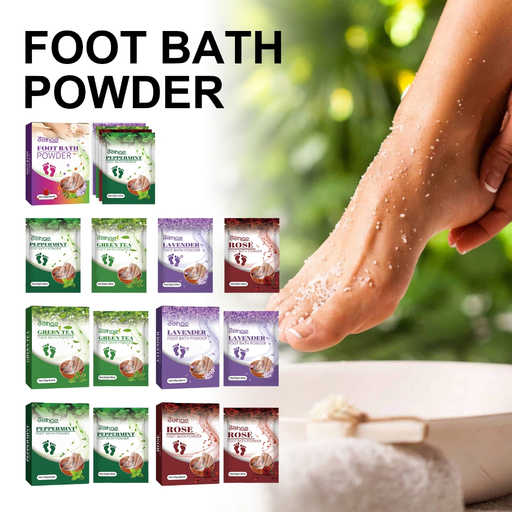 Foot Bath Powder Crystal Foot Moisturizer Relax Leg Muscles Exfoliation ...