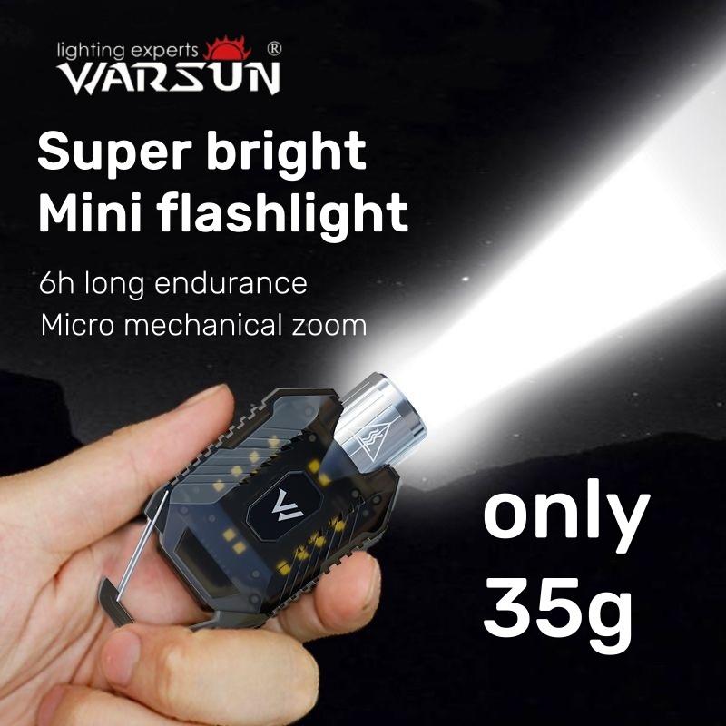 WARSUN G3 Mini Flashlight | Rechargeable Keychain Torch | LED Camping ...